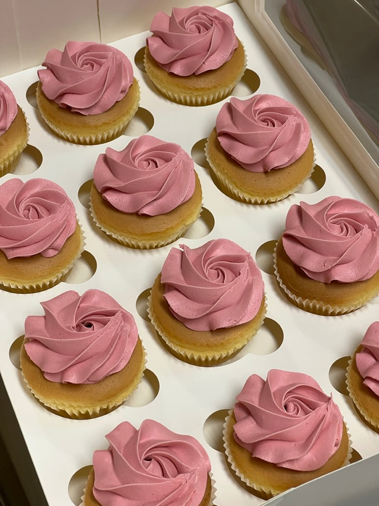 Rose Pink Rosette Cupcakes – Pelligra Cakes